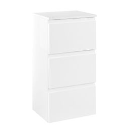 Unterschrank Welltime, B:40cm H:79cm T:35cm, wei&szlig;, MDF, Spanplatte, K&uuml;che, Schr&auml;nke, "Cardiff", Breite 40 cm, mit Softclose-Funktion