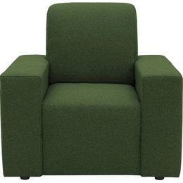 Sessel, H:88cm T:88cm, grün, LOOKS by Wolfgang Joop, 100% Polyester, Wohnzimmer, Sessel, "LOOKS X Cocktailsessel", passend zum Ecksofa LOOKS X