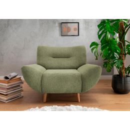 Sessel Inosign, B:111cm H:81cm T:90cm, grün, 100% Polyester, Wohnzimmer, Sessel, "Drago", frei im Raum stellbar