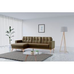 Sit & More Ecksofa SIT & MORE, B:279cm H:90cm T:167cm, gr&uuml;n, 100% PES, Wohnzimmer, Sofas, "Lavida L-Form", wahlweise mit Kippfunktion und Bettkasten