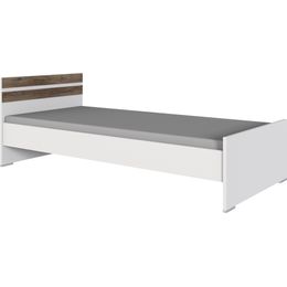 Bett wimex, B:96cm H:71cm L:205cm, wei&szlig;, Betten, "Joker, G&auml;stebett", Liegefl&auml;chen 90 oder 140x200cm, farbliche Akzente am Kopfteil