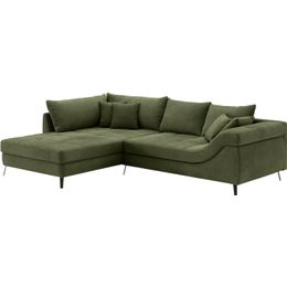 Ecksofa MR. COUCH, B:317cm H:98cm T:228cm, grün, Memphis (Grundgewebe - 100% Polyester; Nutzschicht- 90% Polyester / 10% Polyamide), Wohnzimmer,