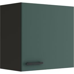 Hängeschrank Optifit, B:60cm H:57,6cm T:34,6cm, grün, Spanplatte, Küche, Schränke, "Palma", Breite 60 cm, 1 Tür, 1 Einlegeboden