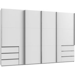Schwebet&uuml;renschrank wimex, B:350cm H:236cm T:65cm, wei&szlig;, Schr&auml;nke, "Level by fresh to go", mit Synchron&ouml;ffnung