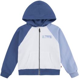 LEVI'S KIDS Mädchen Kapuzensweatjacke "LVG FULL ZIP UP HOODIE", weiß, Gr. 3, colorblocking, Sweatware, Obermaterial: 60% Baumwolle, 40% Polyester,