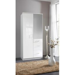 Kleiderschrank wimex, B:90cm, weiß, Schlafzimmer, Schränke, "Clack"