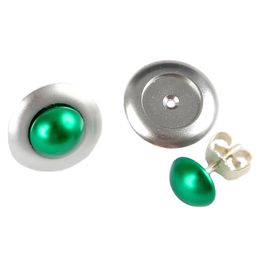 DeMarie Damen Paar Ohrstecker "eloxiertes Aluminium", gr&uuml;n, Metall, Ohrringe