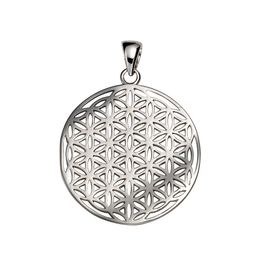 Vivance Damen Kettenanh&auml;nger "925 Sterling Silber rhodiniert Blume des Lebens", one-size, Silber 925 (Sterlingsilber), 5,1 g, wei&szlig;, Silber 925