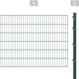 Arvotec Einstabmattenzaun "ESSENTIAL 120 zum Aufschrauben", H/L: 120cm x 2m, Pfosten: 2 Stk., gr&uuml;n, Zaunelemente, Zaunh&ouml;he 120 cm, Zaunl&auml;nge 2 - 60 m