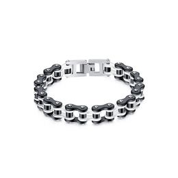 Firetti Herren Gliederarmband "Schmuck Geschenk Biker", 21,5cm, Edelstahl, weiß, Edelstahl, Armbänder