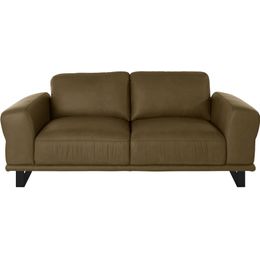 2-Sitzer W.Schillig, B:192cm H:78cm T:94cm, grün, Sofas, "montanaa", mit Metallkufen in Schwarz pulverbeschichtet, Breite 192 cm