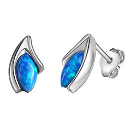 Vivance Damen Paar Ohrstecker "925-Sterling Silber rhodiniert", one-size, Silber 925 (Sterlingsilber), wei&szlig;, Silber 925 (Sterlingsilber), Ohrringe