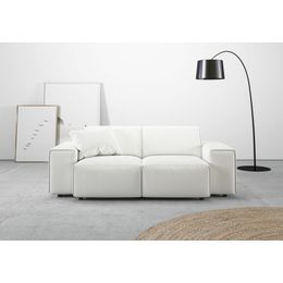 2-Sitzer Andas, B:194cm H:71cm T:101cm, weiß, 100% Polyester, Sofas, "Glimminge auch in Breitcord + Feincord + Easy care-Bezug", besondere