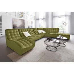 Sessel Calia italia, B:81cm H:88cm T:102cm, gr&uuml;n, Luxus-Microfaser Selfie (100% Polyester), Wohnzimmer, Sessel, "Banjo, Designsessel mit