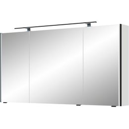 Spiegelschrank SAPHIR, B:133,2cm H:70,3cm T:17cm, wei&szlig;, Spanplatte, Badezimmer, Schr&auml;nke, "Serie 7045 Badezimmer-Spiegelschrank inkl.