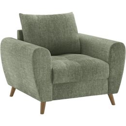 Sessel MR. COUCH, B:96cm H:71cm T:90cm, grün, Dolce (100% Polyester), Wohnzimmer, Sessel, "Blackburn II", Passend zu der Garnitur, mit