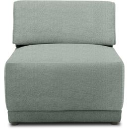Sofaelement DOMO collection, B:78cm H:77cm T:100cm, grün, 100% Polyester, Polsterelemente, "800007", Rückenkissen aufstellbar, unendlich erweiterbar