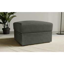Polsterhocker Home Affaire, B:70cm H:46cm T:70cm, grün, 62% Polypropylene, 38% Polyester, Hocker, "Lavars Schlafsofa", mit Bonellfedern, mit