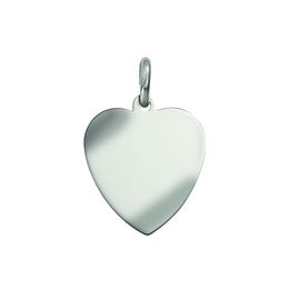 Vivance Damen Kettenanh&auml;nger "925/- Sterling Silber rhodiniert Silberplatte Herz", one-size, Silber 925 (Sterlingsilber), 2,4 g, wei&szlig;, Silber 925