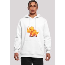 F4NT4STIC Herren Kapuzenpullover "S&uuml;&szlig;er Triceratops Dinosaurier", wei&szlig;, Gr. XS, Obermaterial: 65% Baumwolle, 35% Polyester, Pullover, Premium Qualit&auml;t