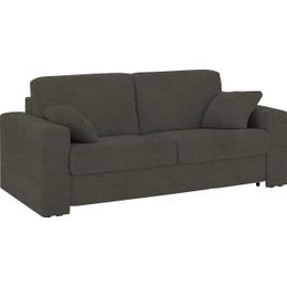 Schlafsofa Home Affaire, B:200cm H:85cm T:100cm, grün, Struktur/Luxus-Microfaser (100% Polyester);Struktur fein ( 100% Polyester), Wohnzimmer, Sofas,