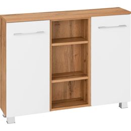 Badkommode Welltime, B:90cm H:71cm T:20cm, weiß, MDF, Sideboards, "Soria"