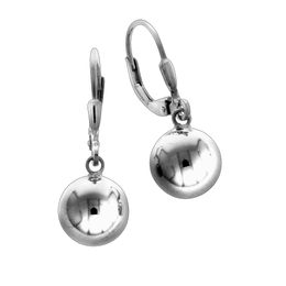 Vivance Damen Paar Ohrh&auml;nger "925 Silber Kugel 10mm", one-size, Silber 925 (Sterlingsilber), wei&szlig;, Silber 925 (Sterlingsilber), Ohrringe
