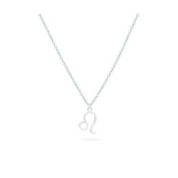 Beka & Bell BEKA & BELL Damen Kette mit Anhänger "925-Sterling Silber Glänzend 42cm Löwe", 42cm, Silber 925 (Sterlingsilber), L: 42, weiß, Silber 925