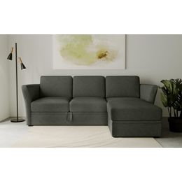Ecksofa Home Affaire, B:242cm H:90cm T:155cm, grün, 62% Polypropylene, 38% Polyester, Wohnzimmer, Sofas, "Lavars, L-Form, Schlafsofa", mit