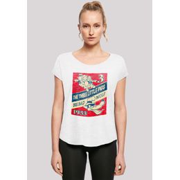 F4NT4STIC Damen T-Shirt "Die Drei Kleinen Schweinchen", wei&szlig;, Gr. XS, Obermaterial: 100% Baumwolle, Shirts, Print