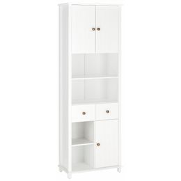 Hochschrank Home Affaire, B:60cm H:175,5cm T:30cm, weiß, Badezimmer, Schränke, "Vili", Badezimmerschrank, Höhe 175 cm, 2 Schubladen, 3 Türen, aus