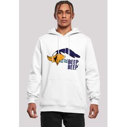 F4NT4STIC Herren Sweatshirt "Hoodie 'Looney Tunes Roadrunner Beep Beep'", wei&szlig;, Gr. S, Obermaterial: 65% Baumwolle, 35% Polyester, Sweatshirts,