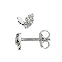 Jobo Damen Paar Ohrstecker "Ohrringe mit 16 Diamanten", SI = kleine Einschl&uuml;sse, Diamanten Wei&szlig;gold 585, wei&szlig;, Diamanten, Wei&szlig;gold 585, Ohrringe, 585