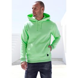John Devin Herren Hoodie, gr&uuml;n, Gr. S, unifarben, angeraute Sweatware, Obermaterial: 60% Baumwolle, 40% Polyester, Sweatshirts, Langarm, Sweatshirt