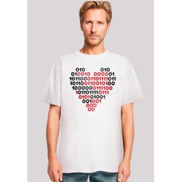 F4NT4STIC Herren T-Shirt "I love you Binary Code Herz", wei&szlig;, Gr. M, Obermaterial: 100% Baumwolle, Shirts, Premium Qualit&auml;t