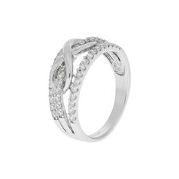 ZEEme Damen Fingerring "Silber 925 rhodiniert mit Unendlichkeitssymbol", 052 (16,6), Silber 925 (Sterlingsilber), weiß, Silber 925 (Sterlingsilber),