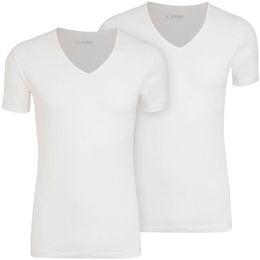 Jockey Herren Unterziehshirt "Cotton +", Gr. L, wei&szlig;, Single Jersey, Obermaterial: 60% Baumwolle, 35% Lyocell, 5% Elasthan, unifarben, Unterhemden,