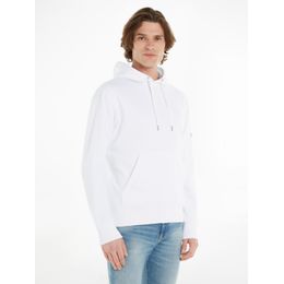 Herren Kapuzensweatshirt "BADGE HOODIE", wei&szlig;, Gr. XL, Calvin Klein Jeans, Sweatware, Obermaterial: 100% Baumwolle, Sweatshirts, mit Logopatch