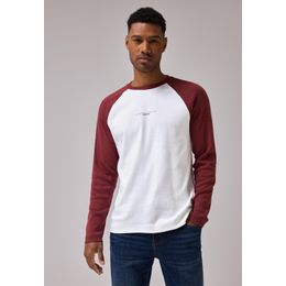 Street One MEN Herren Langarmshirt, weiß, Gr. XXL, unifarben, Web, 100% Baumwolle, Shirts, aus reiner Baumwolle