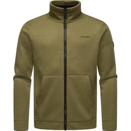 Ragwear Herren Sweatjacke "Fabbian Collar", grün, Basic, Gr. M, Rippware, Material: 100% Polyester; Futter: 100% Polyester, Sweatjacken, Herren Basic