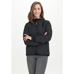 WEATHER REPORT Damen Outdoorjacke "Piper", schwarz, Gr. 34, kariert, 100% Polyester, Jacken, mit elastischen B&uuml;ndchen