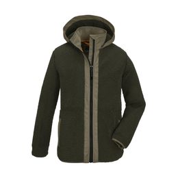 Killtec Jungen Fleecejacke "KOW 129 BYS FLC JCKT", grün, Gr. 164, 100% Polyester, Jacken