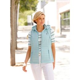 Casual Looks Damen Steppweste, grün, Gr. 44, unifarben, 100% Polyester, Wattierung:100% Polyester, Westen