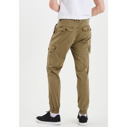 Blend Herren Cargohose "BHNAN", gr&uuml;n, Gr. 34, unifarben, Web, Obermaterial: 98% Baumwolle, 2% Elasthan, Hosen