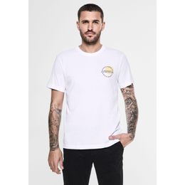 Street One MEN Herren T-Shirt, weiß, Gr. XL, bedruckt, Web, 100% Baumwolle, Shirts, aus reiner Baumwolle