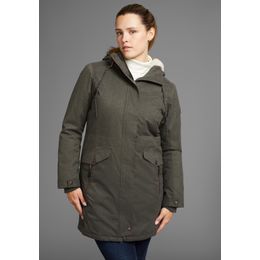 Polarino Damen Outdoorjacke, grün, Gr. 48, meliert, Web, Obermaterial: 100% Polyester. Futter: 100% Polyester. Wattierung: 100% Polyester, Jacken,