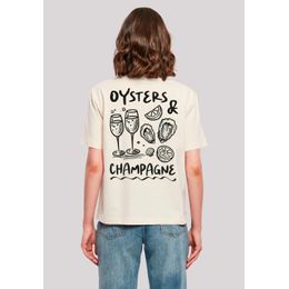 F4NT4STIC Damen T-Shirt "Oysters And Champagne Summer", wei&szlig;, Gr. S, Obermaterial: 100% Baumwolle, Shirts, Premium Qualit&auml;t