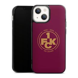 DeinDesign iPhone 13 Mini Handy Slim Case extra d&uuml;nn Silikon Handyh&uuml;lle schwarz H&uuml;lle 125 Jahre 1. Fc Kaiserslautern 1. Fck Silikon Slim Case