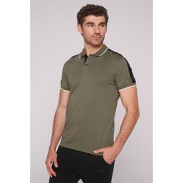 CMPD Herren Poloshirt, grün, Gr. M, bedruckt, Material: 100% Baumwolle, Shirts, aus Baumwolle