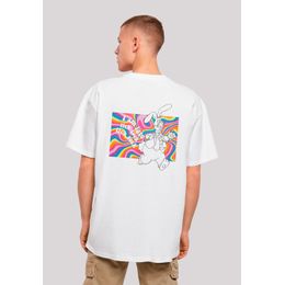 F4NT4STIC Herren T-Shirt "Alice im Wunderland Uhr Hase", wei&szlig;, Gr. S, Obermaterial: 100% Baumwolle, Shirts, Premium Qualit&auml;t, Nostalgie, Kinderserie